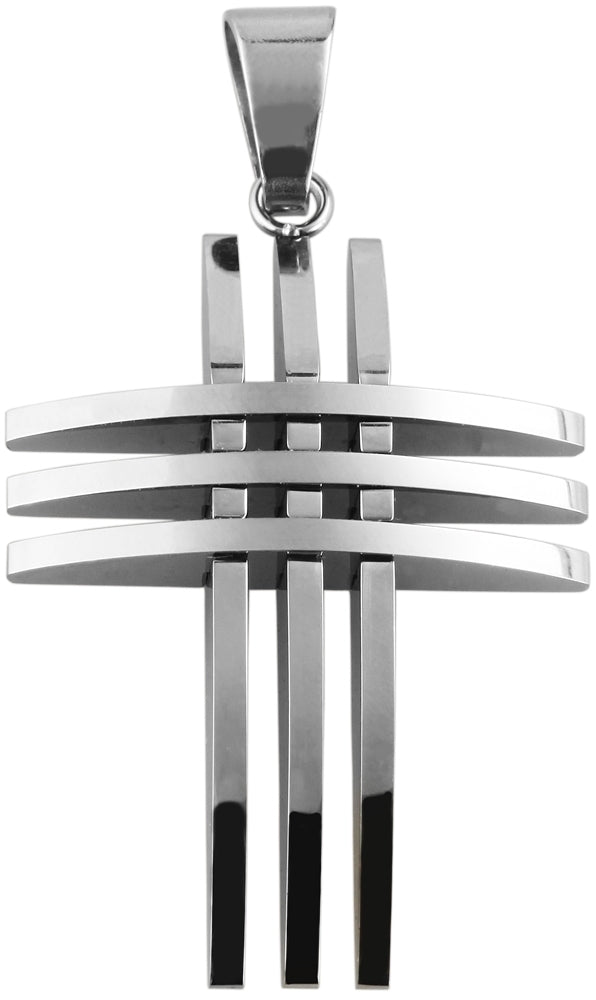 Stainless steel pendant cross made of beams - Gentiuss – GENTI RITTER